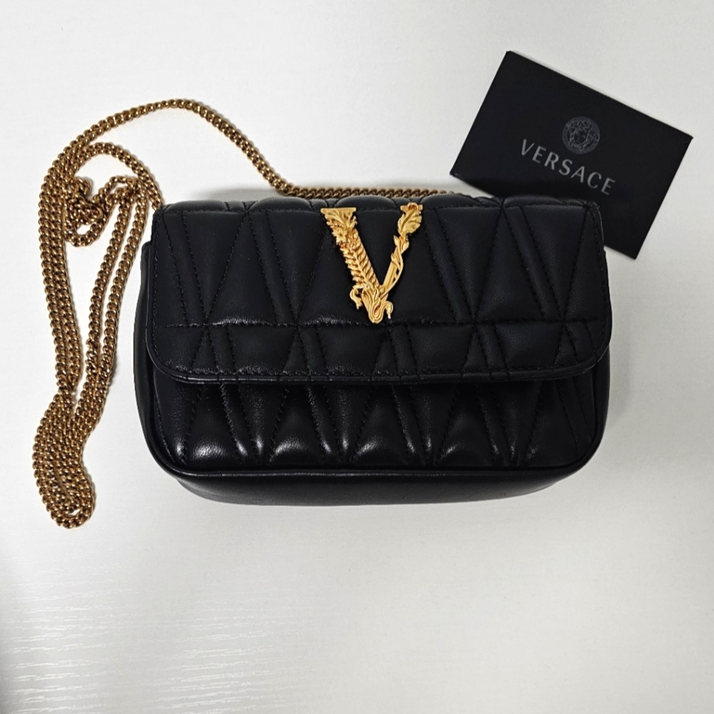 Versace Quilted Virtus Mini Bag - Gem